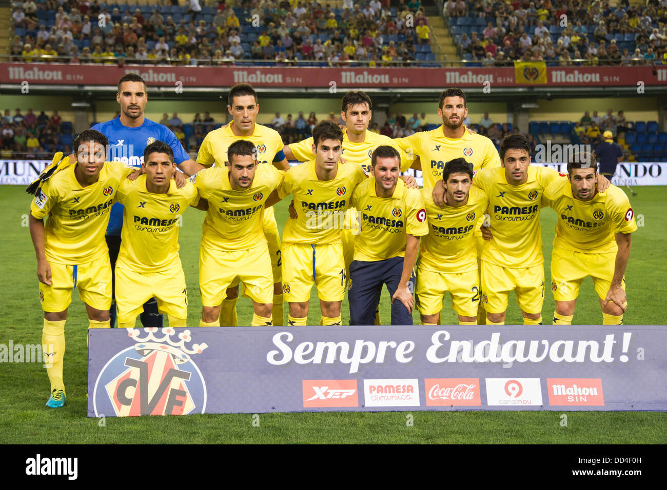 Villarreal team group line-up, AUGUST 24, 2013 - Football / Soccer ...