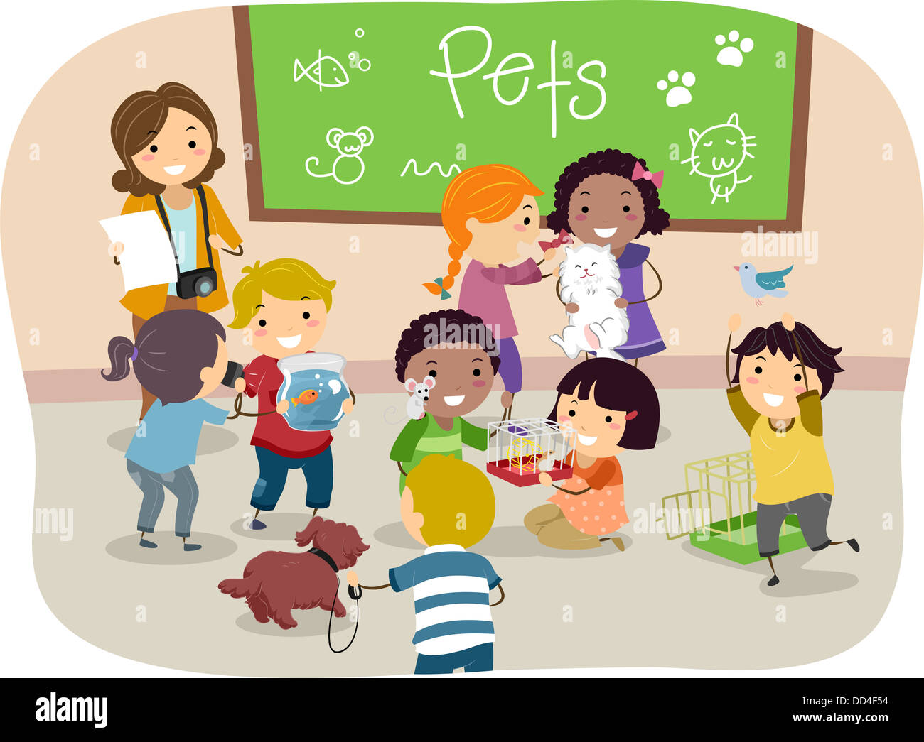 Classroom kids pet hi-res stock photography and images - Alamy