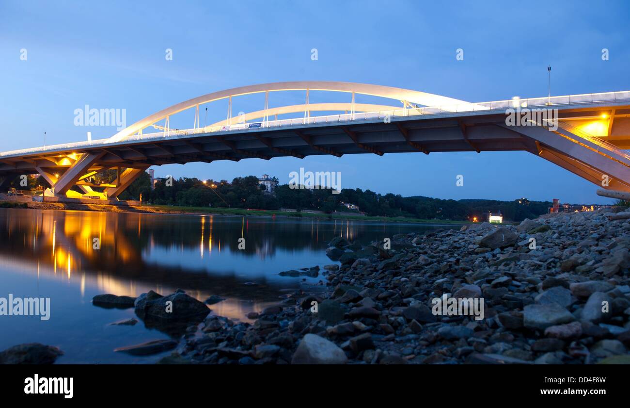 View of the Waldschloesschen bridge on the eve of its official opening ...
