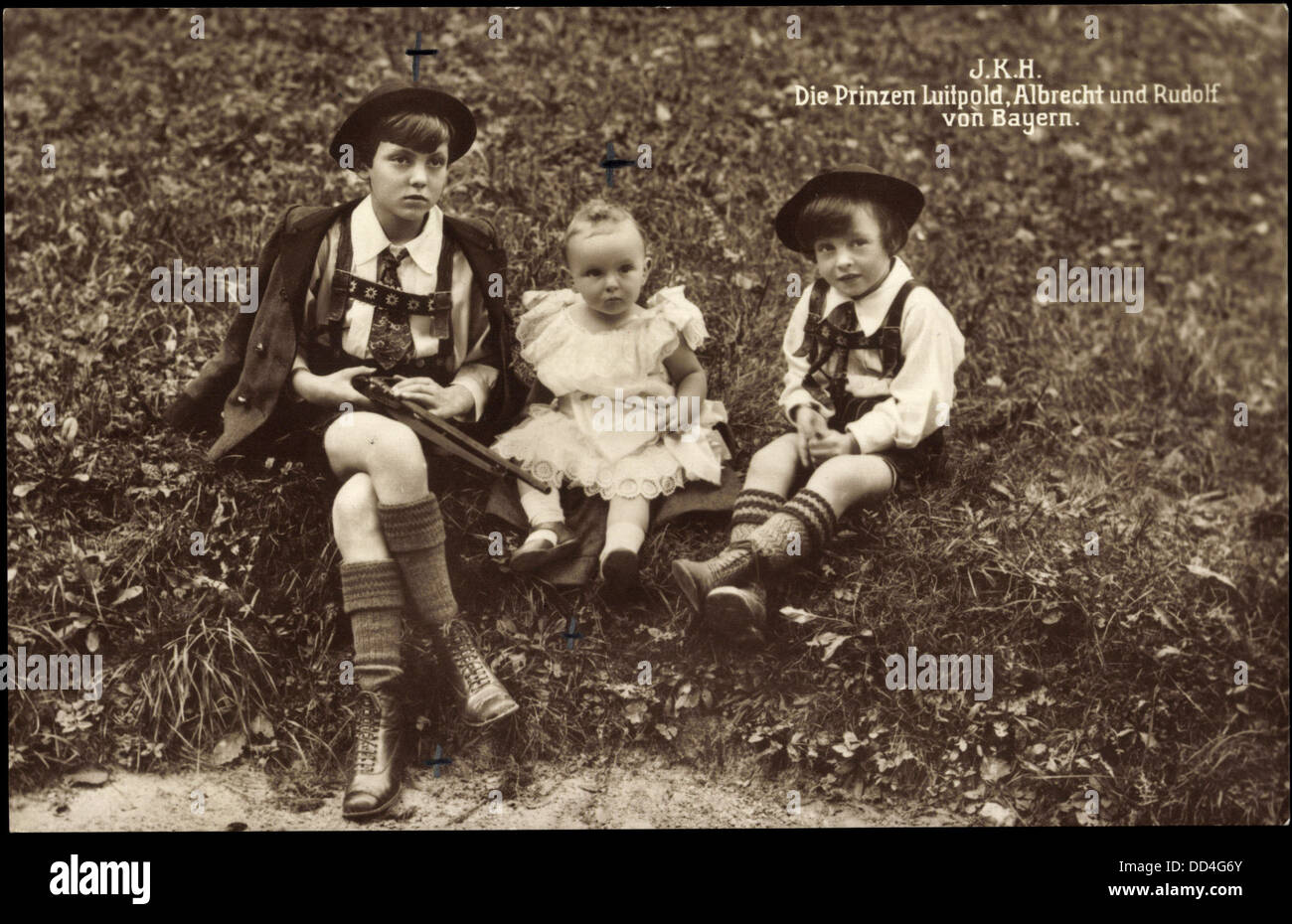 Ak I.K.H. Prinz Luitpold, Prinz Albrecht und Prinz Rudolf von Bayern ...