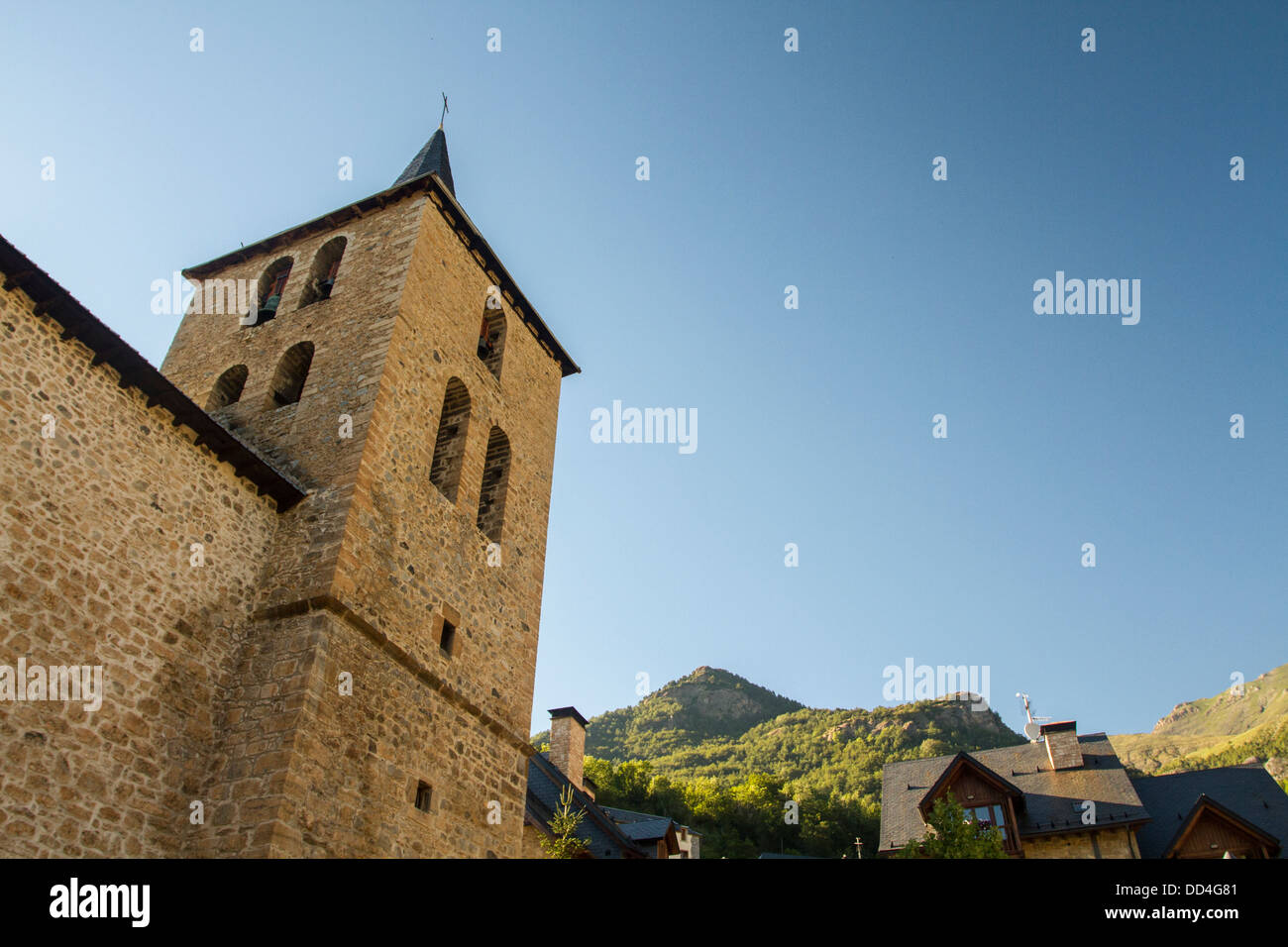 Asuncion church in Panticosa village, Pyrenees, Spain Stock Photo - Alamy
