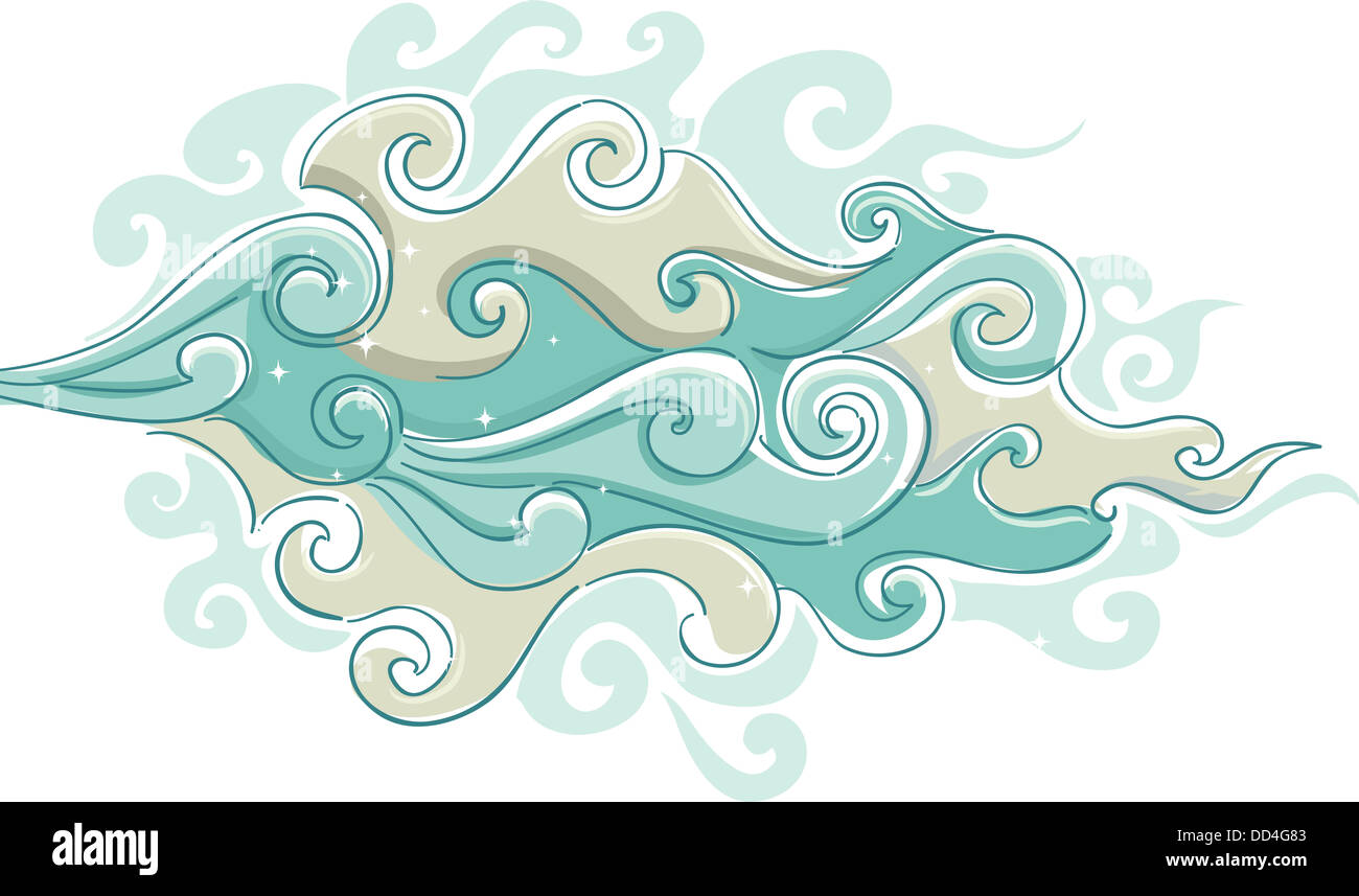 Illustration of Abstract Smoke Design Stock Photo - Alamy