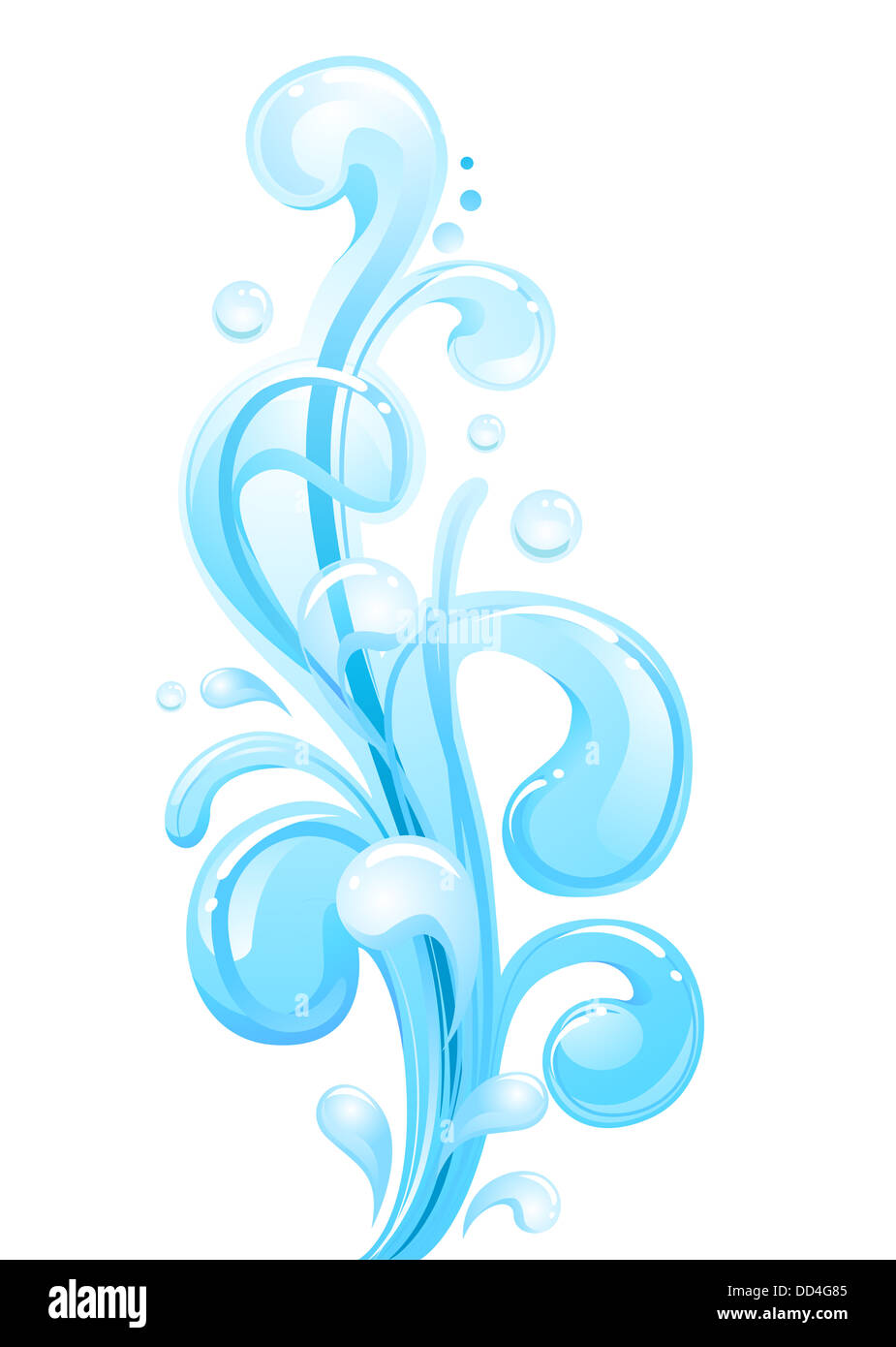 Illustration of Water Splash Design Stock Photo - Alamy