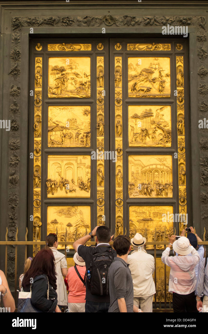 The bronze doors of the Baptistry known as the "Gate of Paradise" by ...