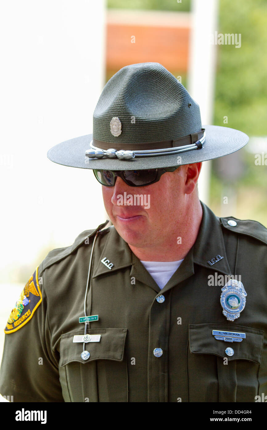 Portrait of an Indiana department of natural resources employee Stock ...