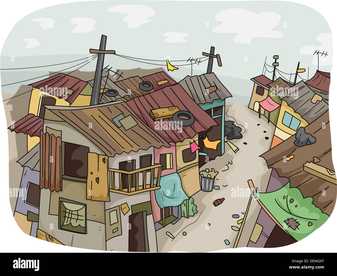 Ghetto Neighborhood Drawing