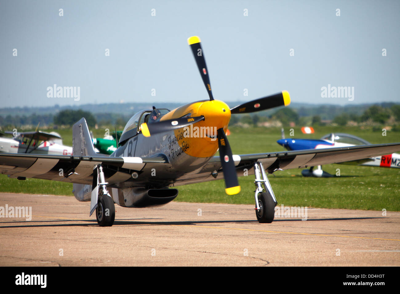 P51 US WW11 fighter on display at Duxford Classic Wings Air Display ...