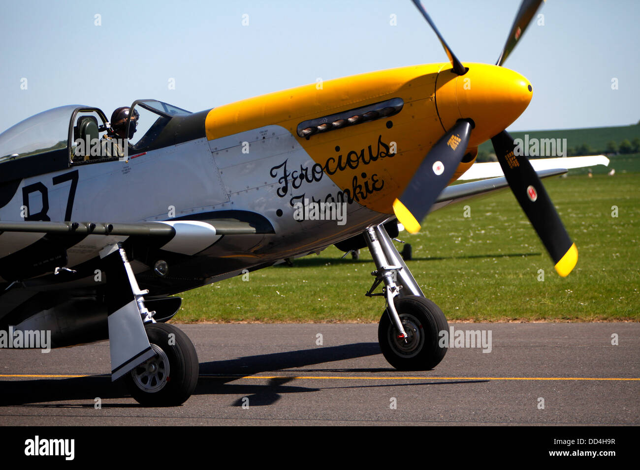 P51 US WW11 fighter on display at Duxford Classic Wings Air Display ...