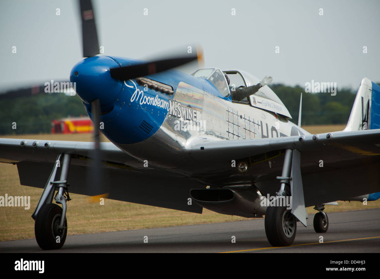 P51 US WW11 fighter on display at Duxford Classic Wings Air Display ...