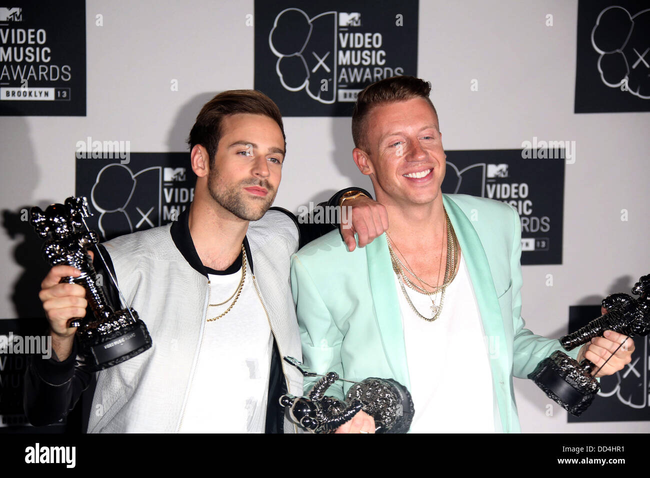 Brooklyn, New York, USA. 25th Aug, 2013. US rappers Ryan Lewis (L) and ...