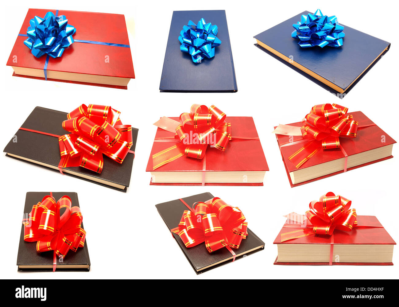 The book with a bow. Set Stock Photo - Alamy