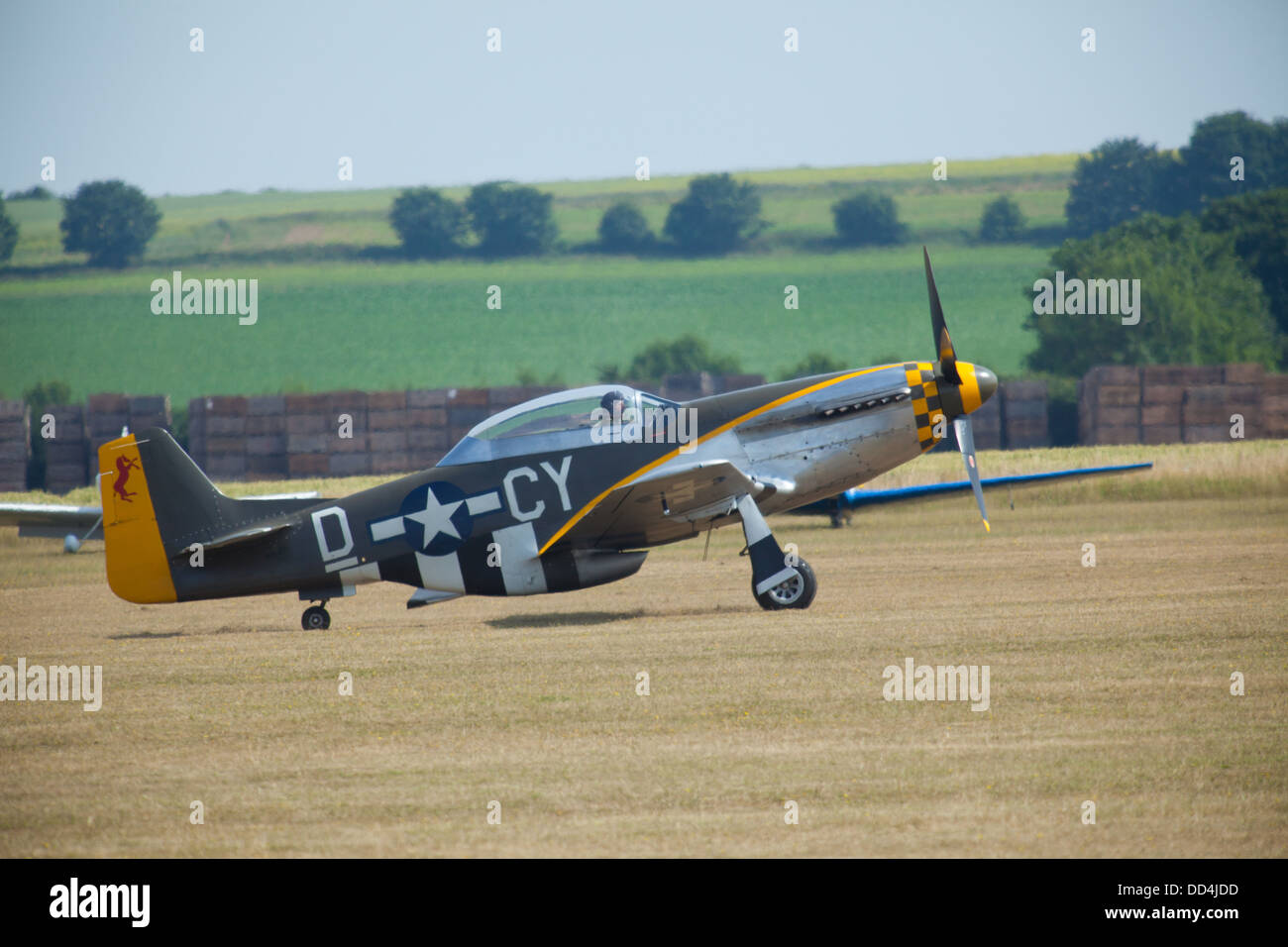 P51 US WW11 fighter on display at Duxford Classic Wings Air Display ...