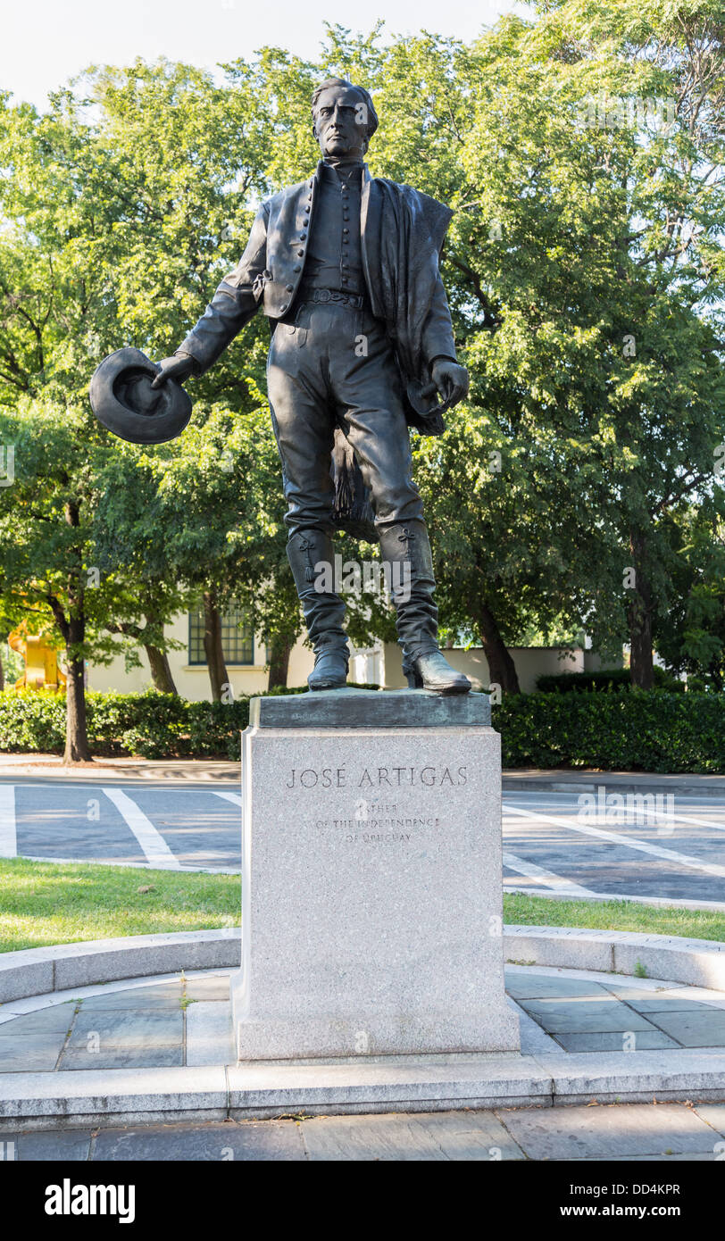 General Jose Gervasio Artigas, bronze statue, in Washington D.C Stock ...