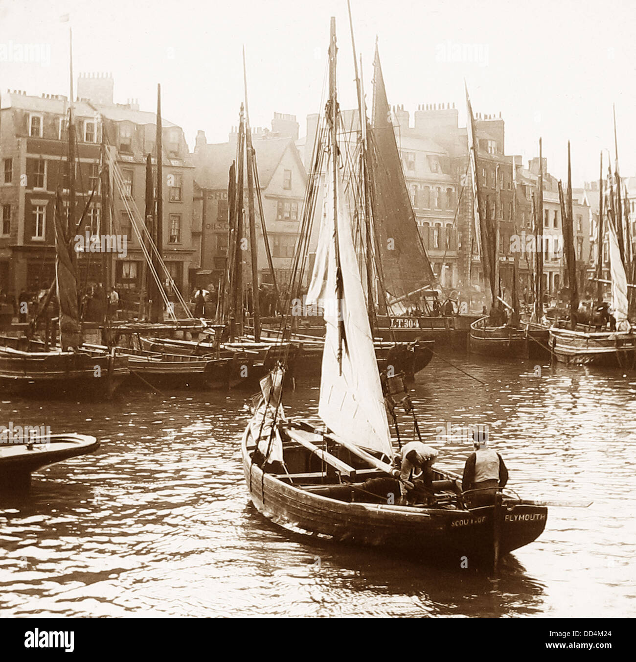 Plymouth Sutton Pool Victorian period Stock Photo - Alamy