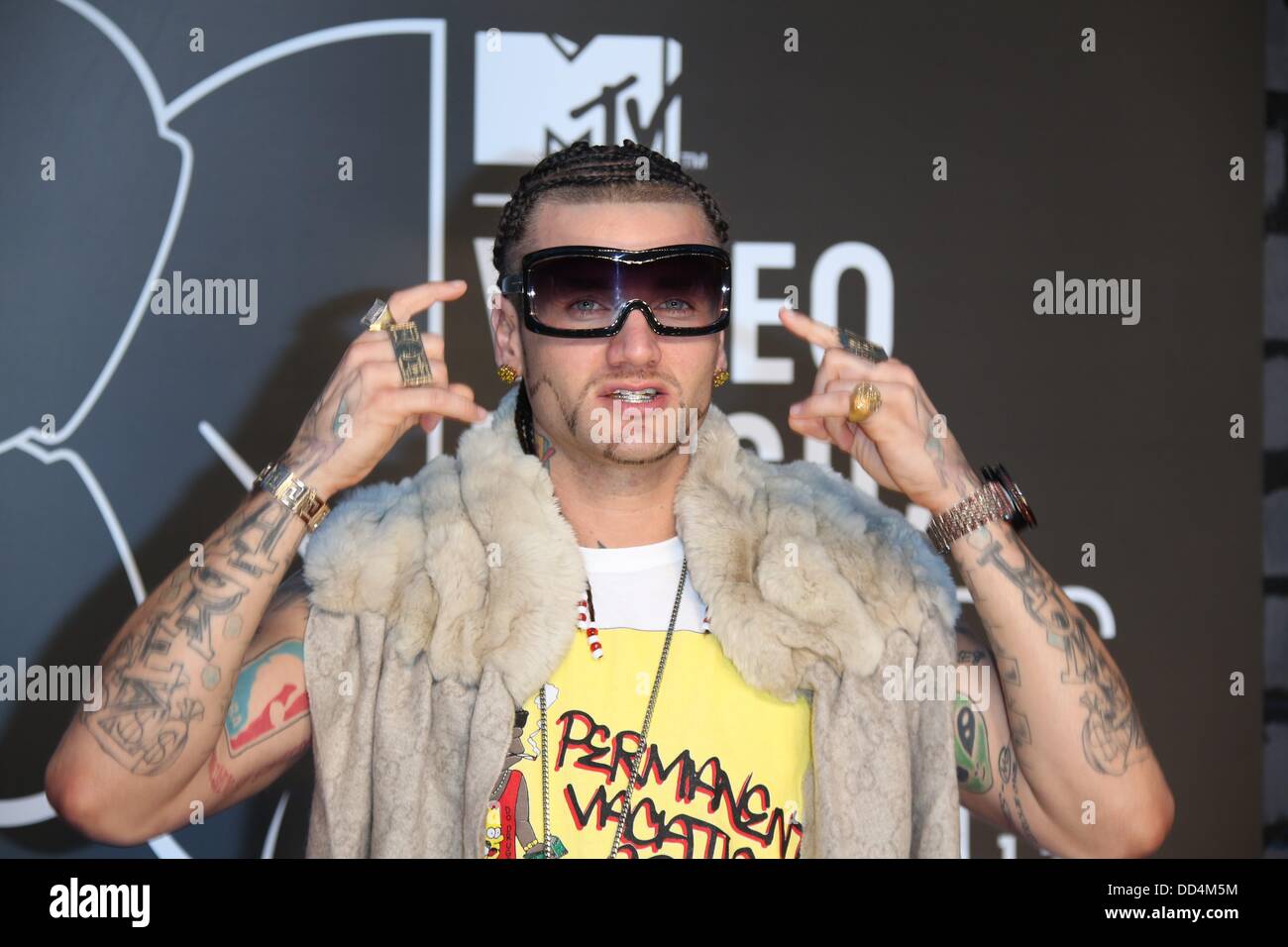 Brooklyn, New York, USA. 25th Aug, 2013. US rapper Riff Raff arrives on ...