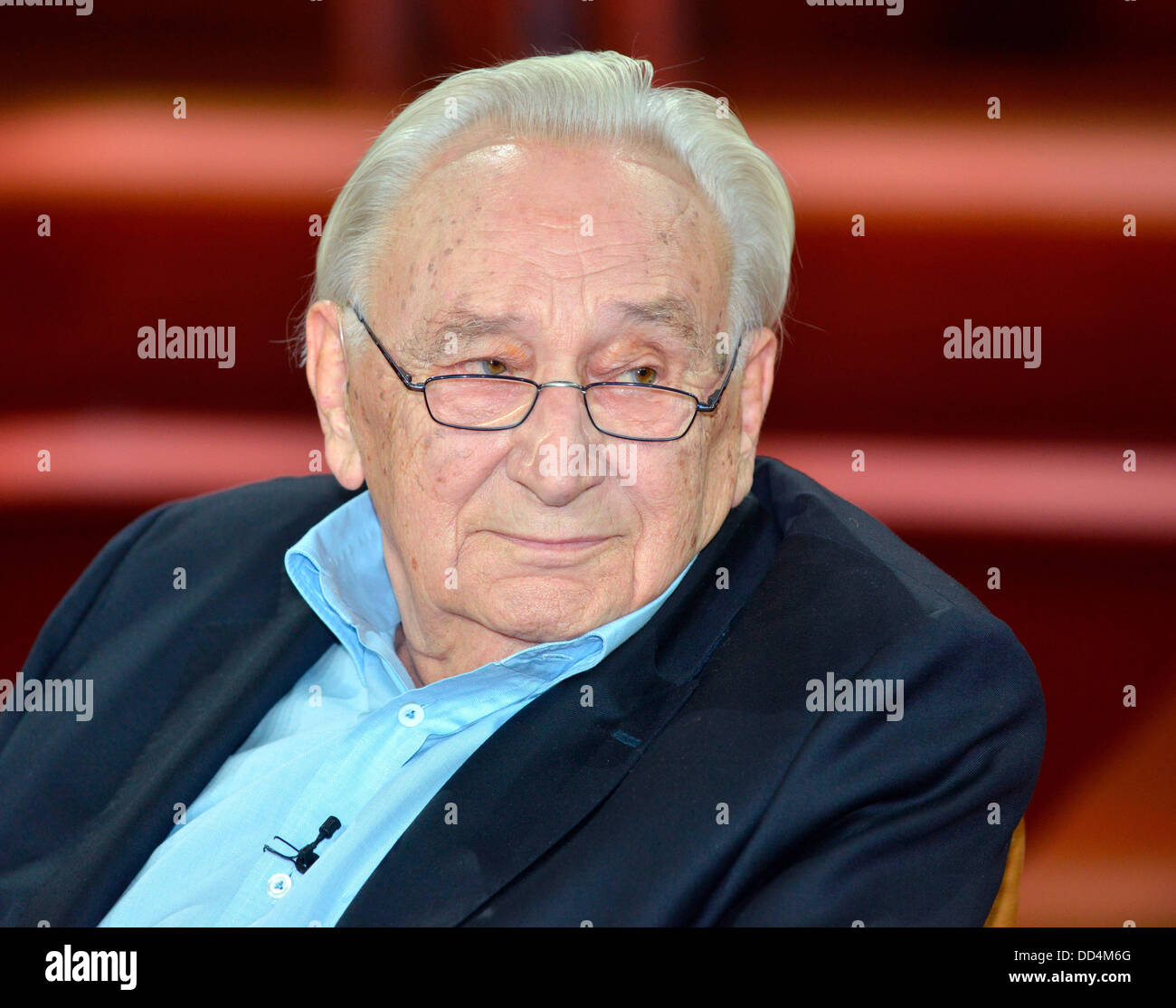Former German minister, Egon Bahr, speaks at the talk show of ...