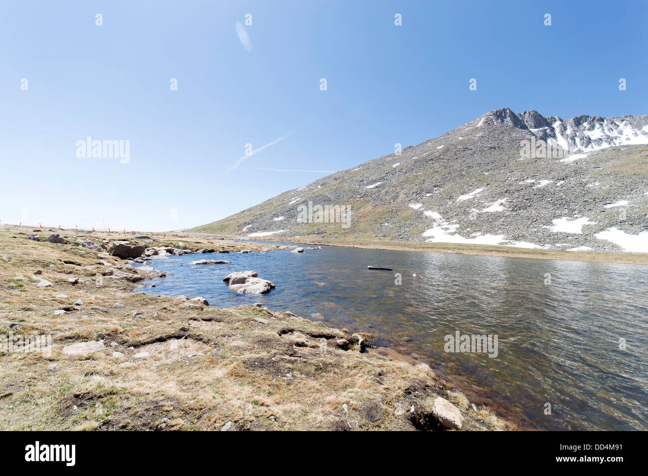 The summit and lakes of Mount Evans, near Denver, Colorado, USA Stock ...