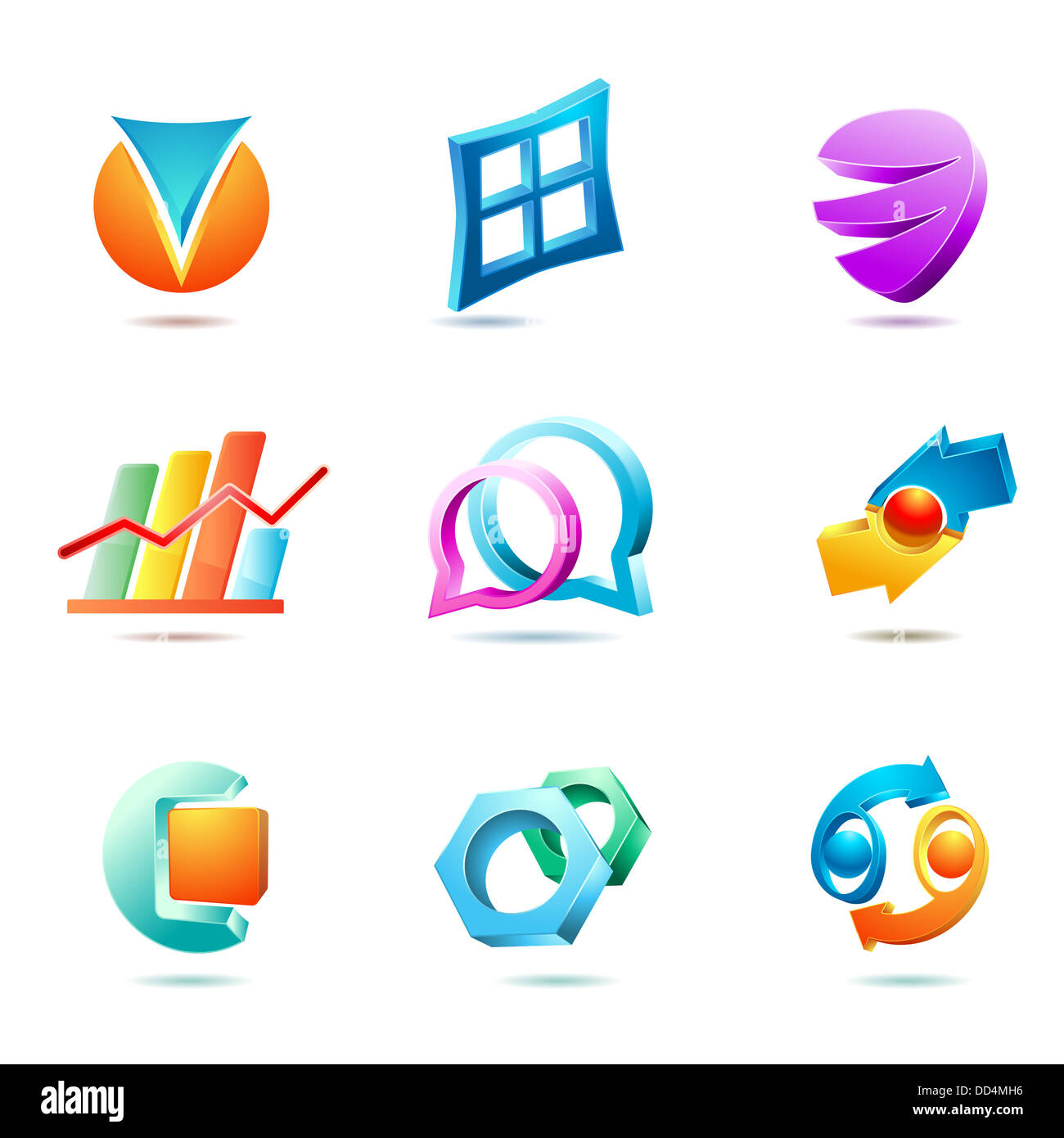set of symbols and icons Stock Photo - Alamy