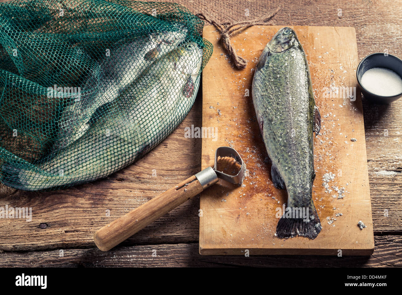Freshly caught fish for dinner Stock Photo - Alamy