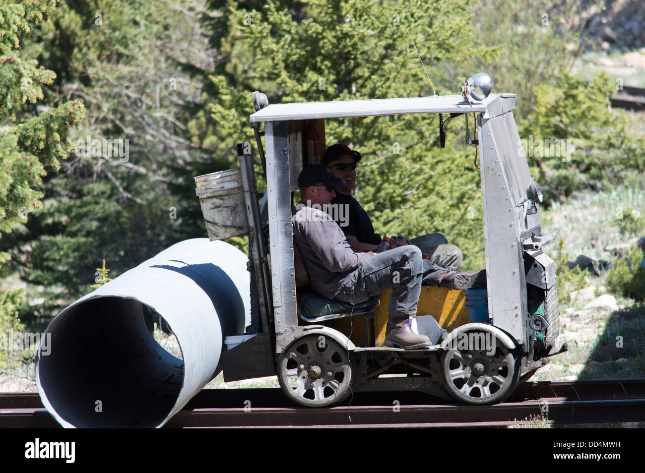 The maintenance crew on the Leadville and Southern Colorado railroad ...