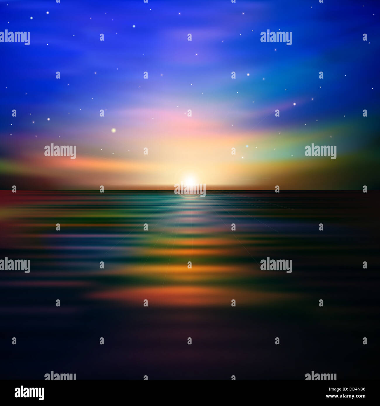 abstract nature background with sea sunset and clouds Stock Photo - Alamy