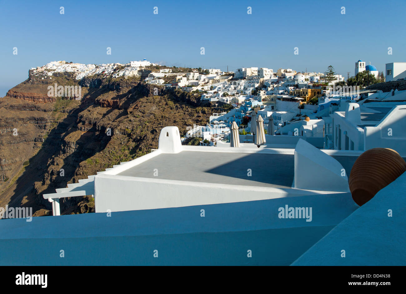 Greece, Santorini, landscape of Fira village Stock Photo - Alamy
