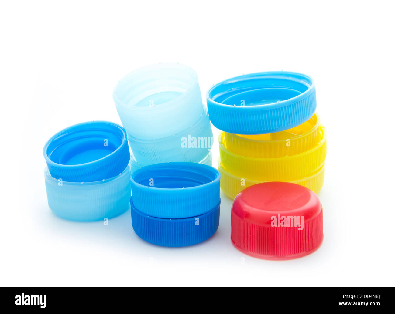 plastic bottle cups isolated on white background Stock Photo - Alamy