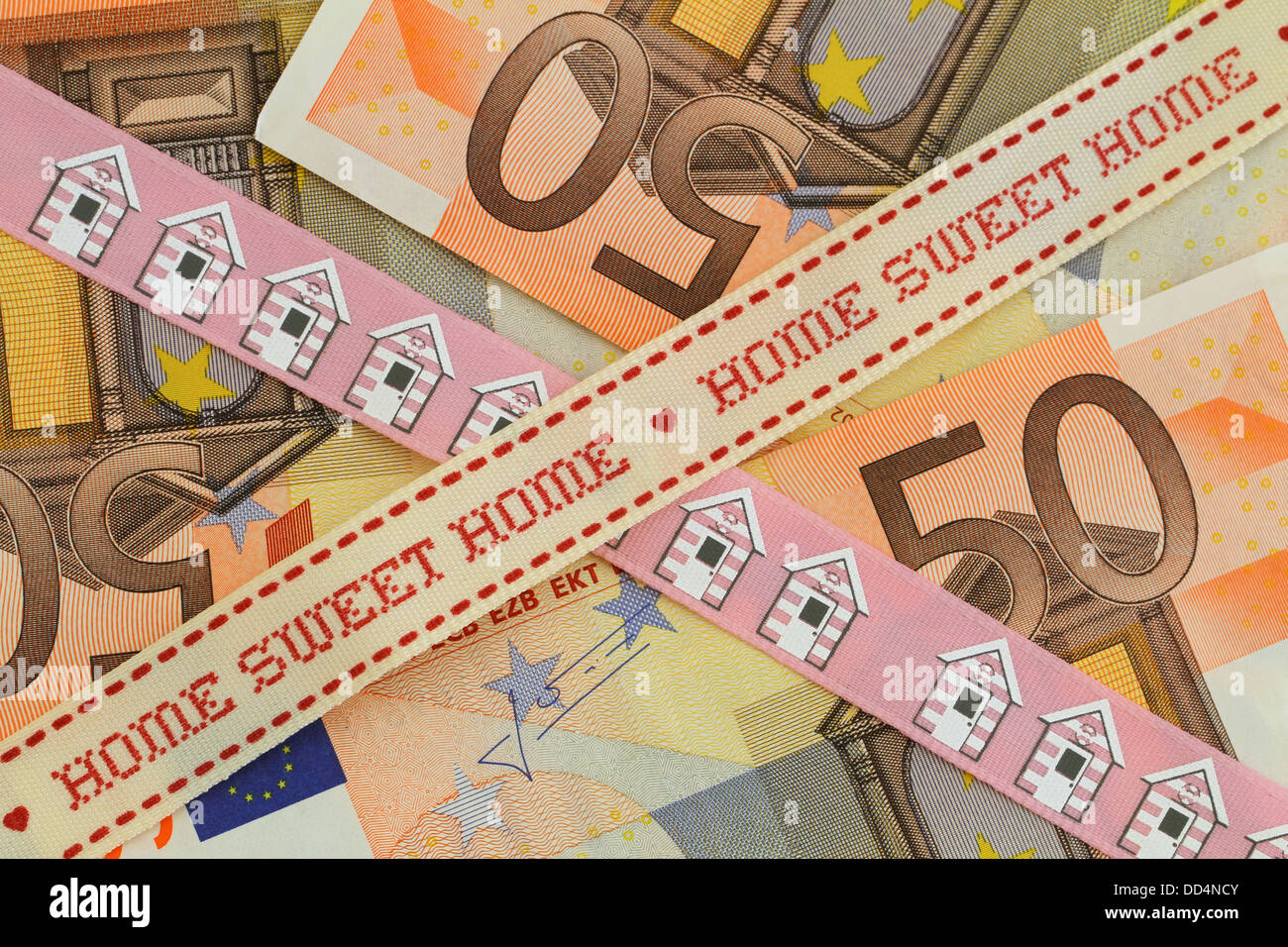 Fifty euro banknotes spread hi-res stock photography and images - Alamy