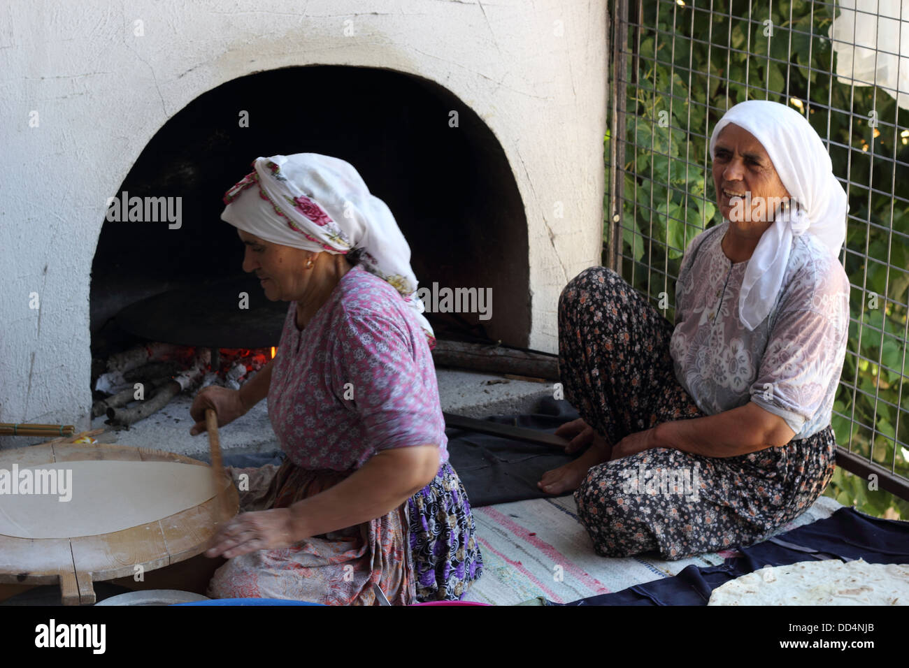 making traditional turkish bread Stock Photo - Alamy