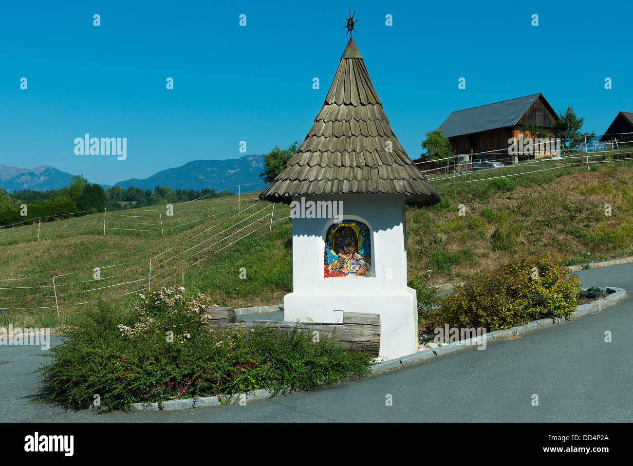 typical chapel in an austrian rural sites Stock Photo - Alamy