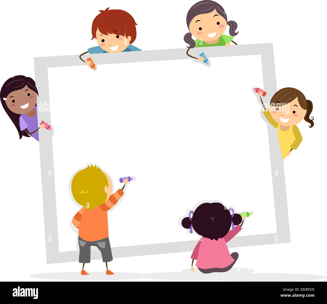 Kid Writing Clip Art