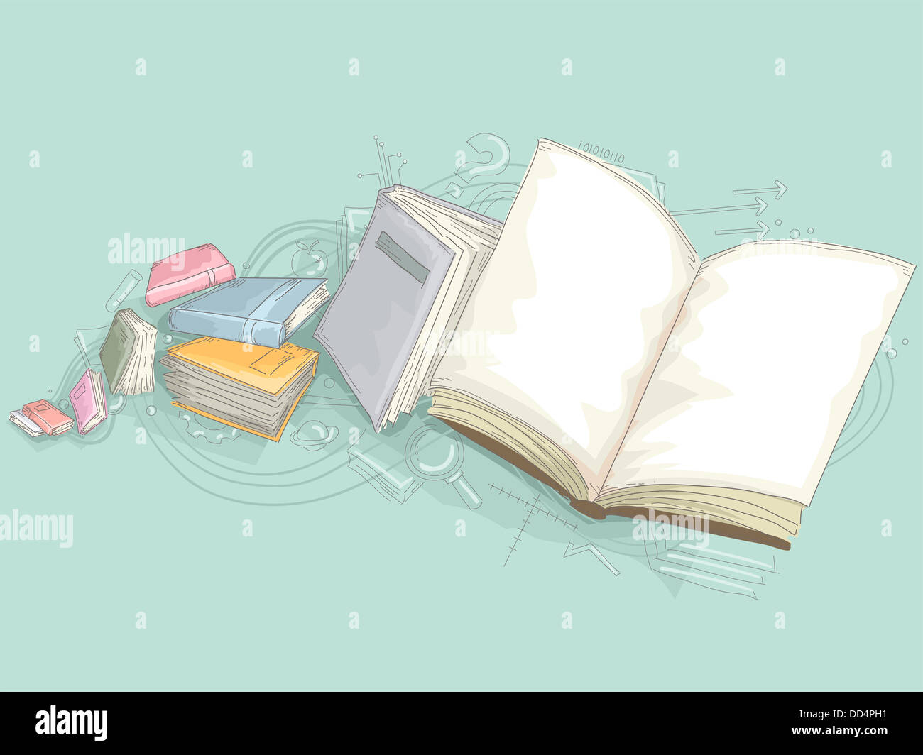 Open books clipart hi-res stock photography and images - Alamy