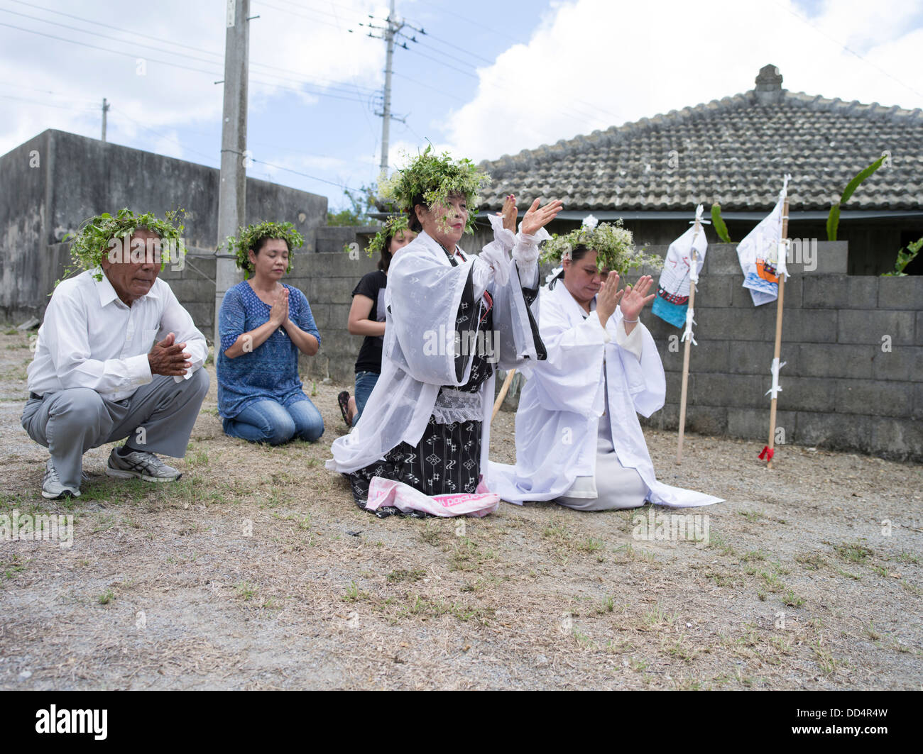 Okinawa religion religious prayer praying spirituality hi-res stock ...