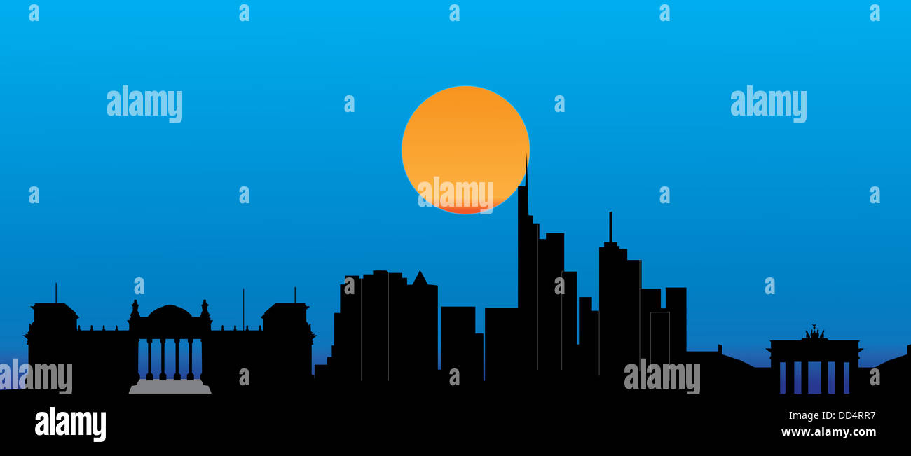 German city Berlin skyline Stock Photo - Alamy