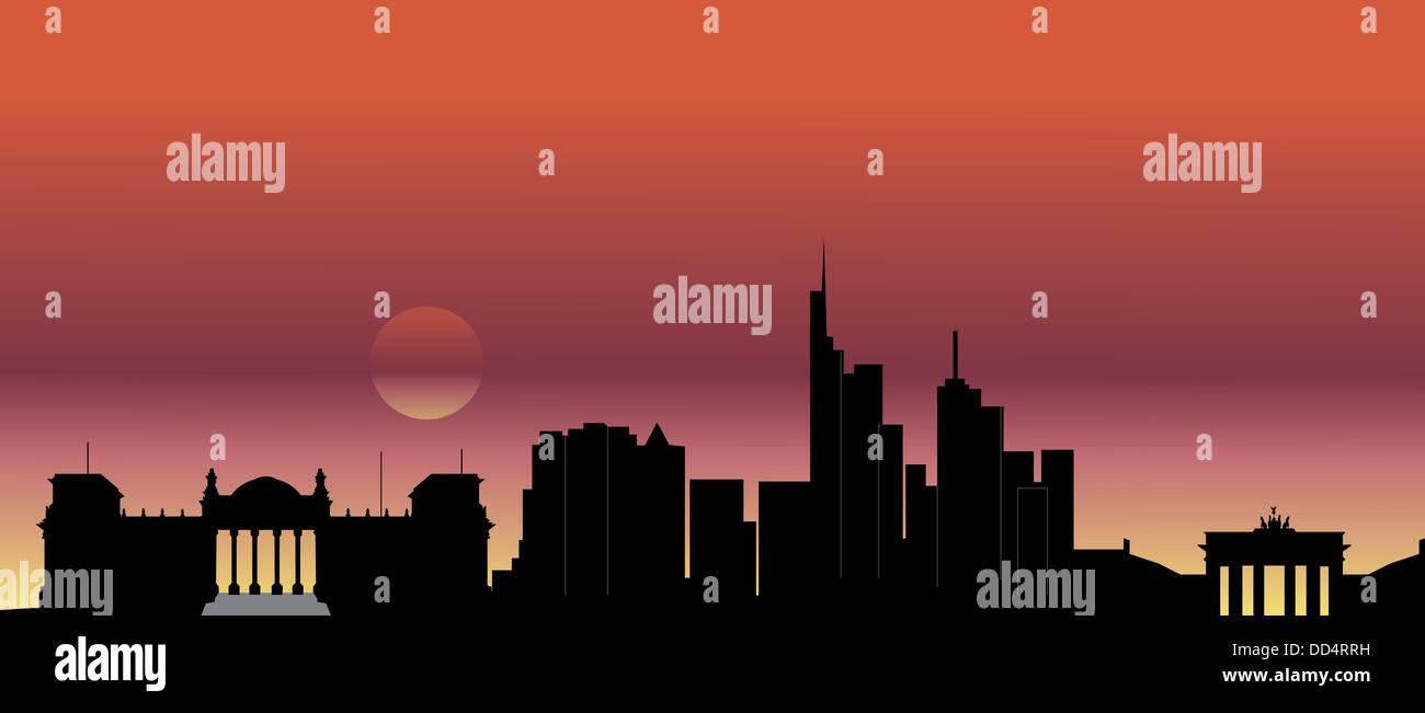 German city Berlin skyline Stock Photo - Alamy