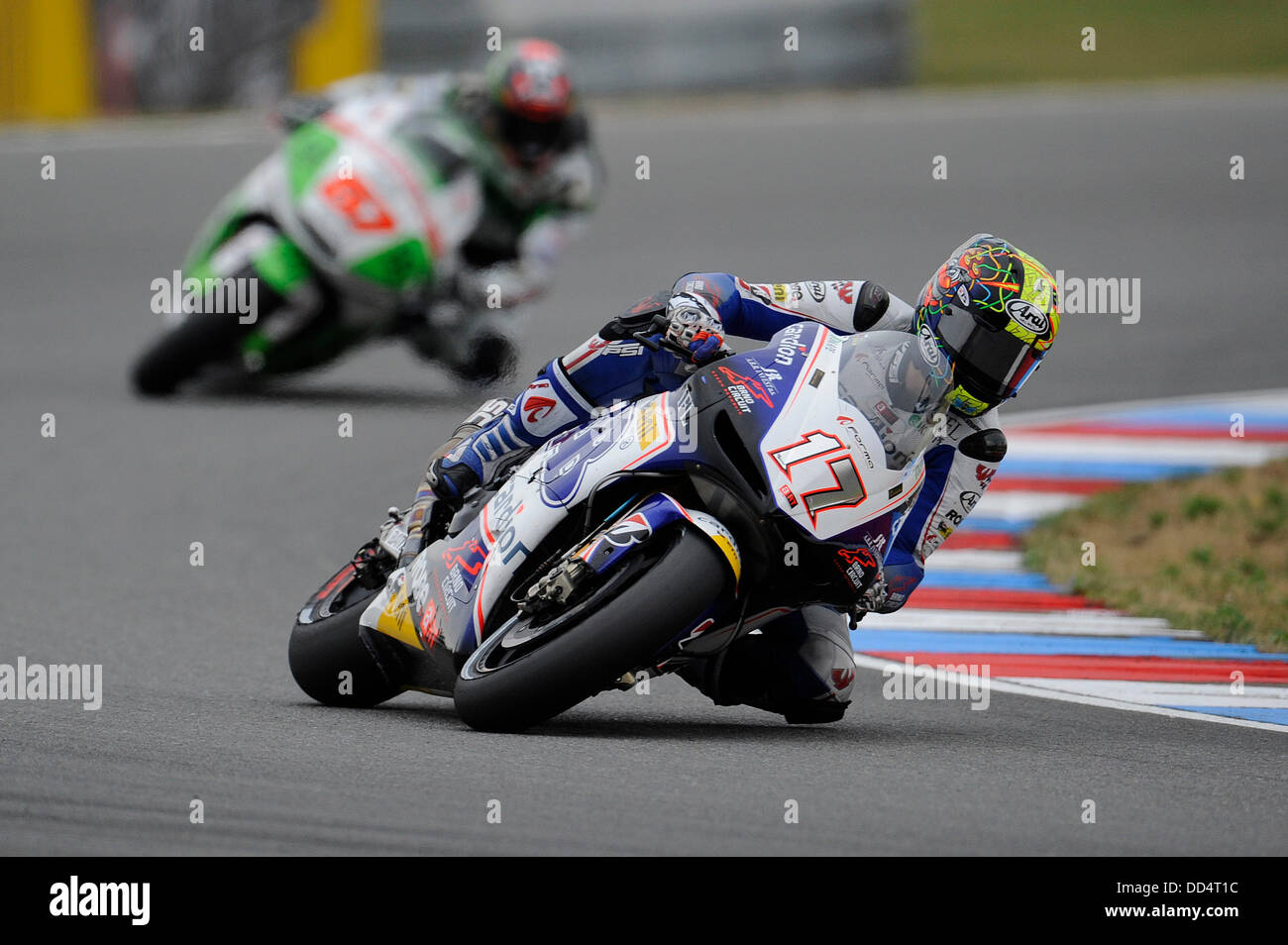 Karel Abraham of Czech Republic pictured during the MotoGP class race ...