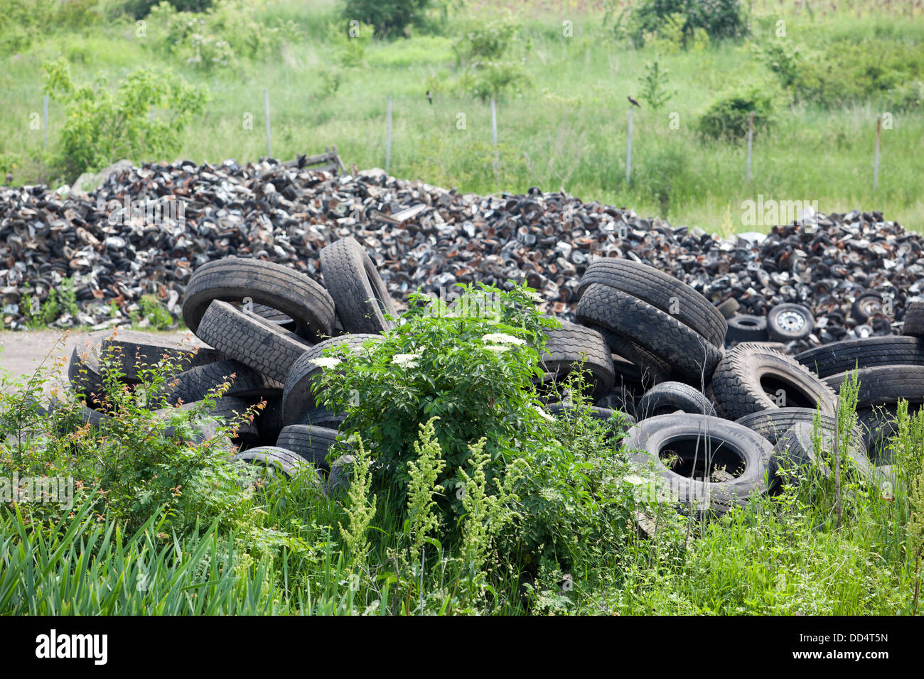 Dumped old car tires hi-res stock photography and images - Alamy