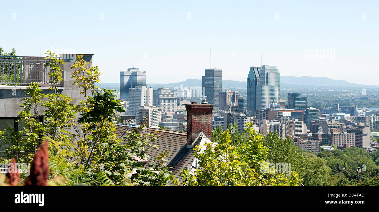 stunning view downtown Montreal city buildings Stock Photo - Alamy