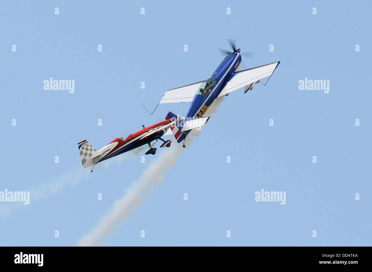 A most unusual event took place in which a full sized Extra 300S ...