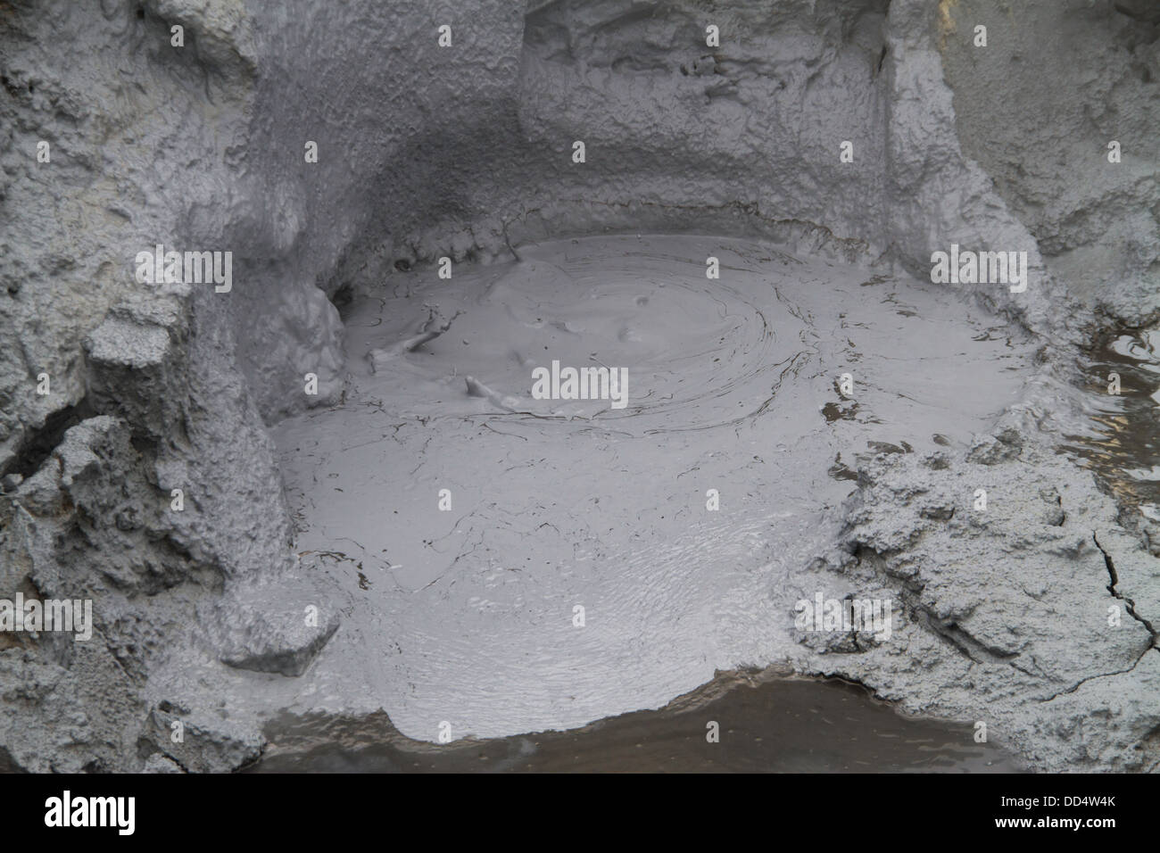 Bubbling mud pool at Namaskard Stock Photo - Alamy