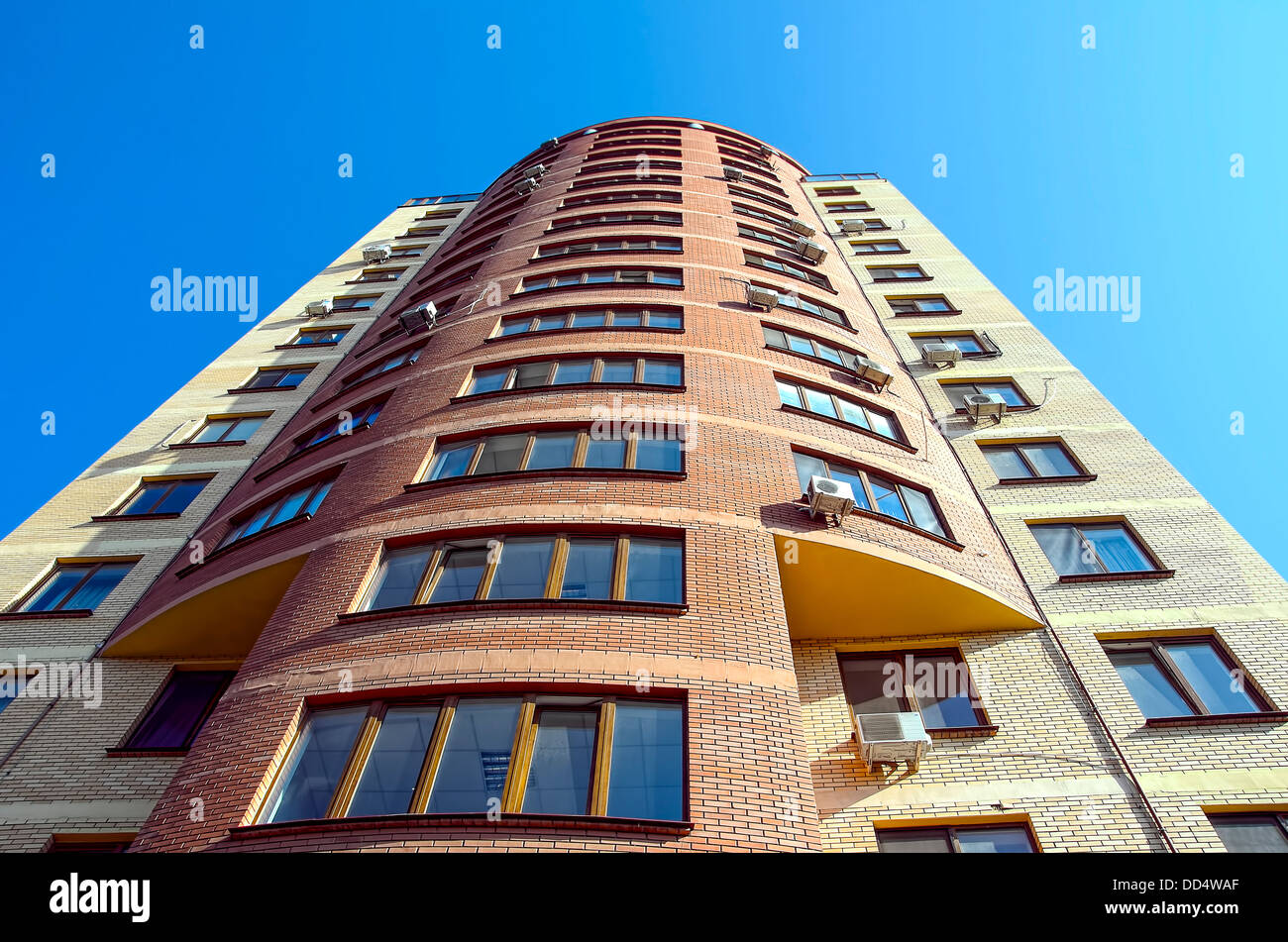 Multi-storey building construction on a background of blue sky Stock ...