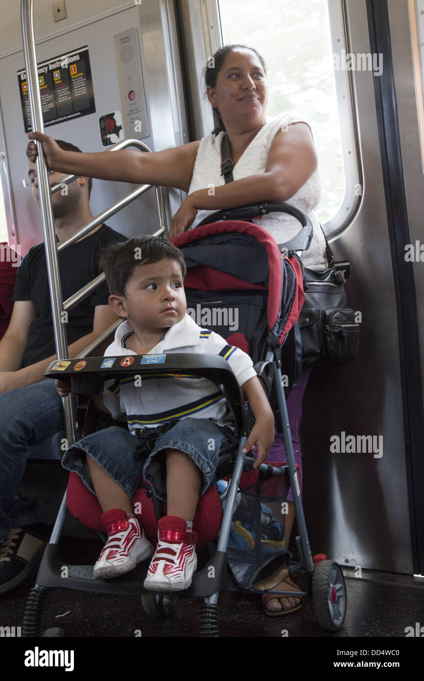 New york kid subway hi-res stock photography and images - Alamy