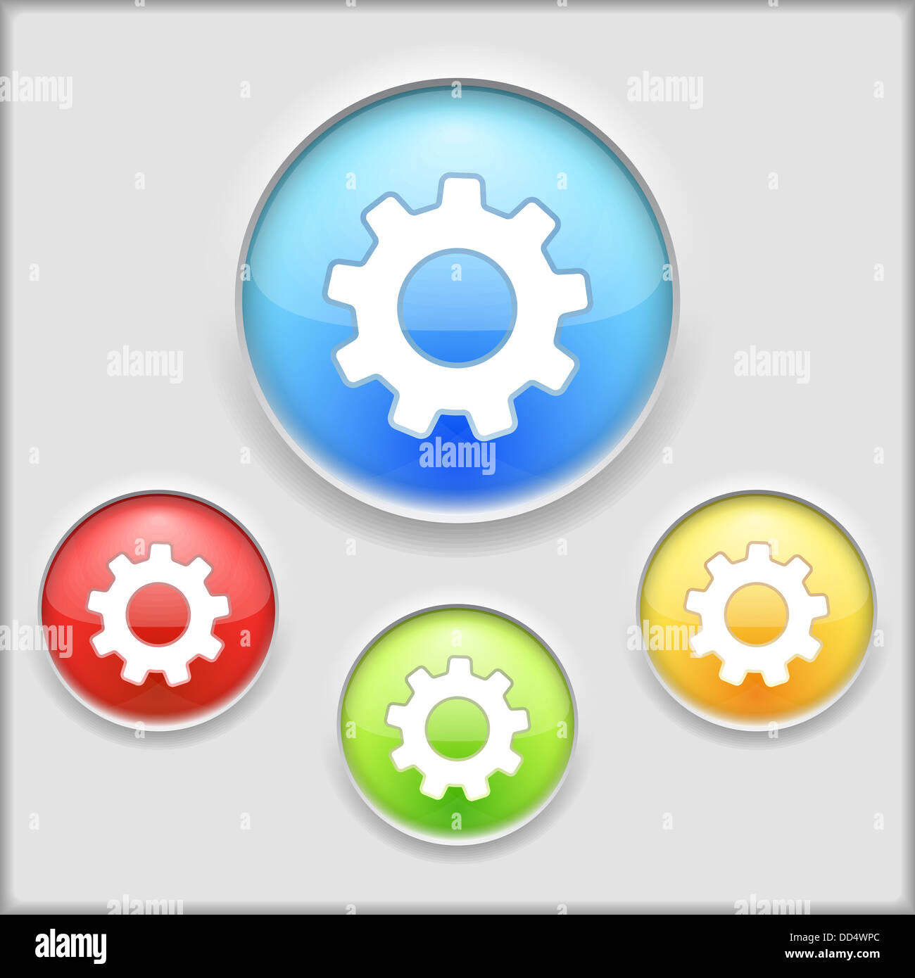 Abstract icon of a gear Stock Photo - Alamy
