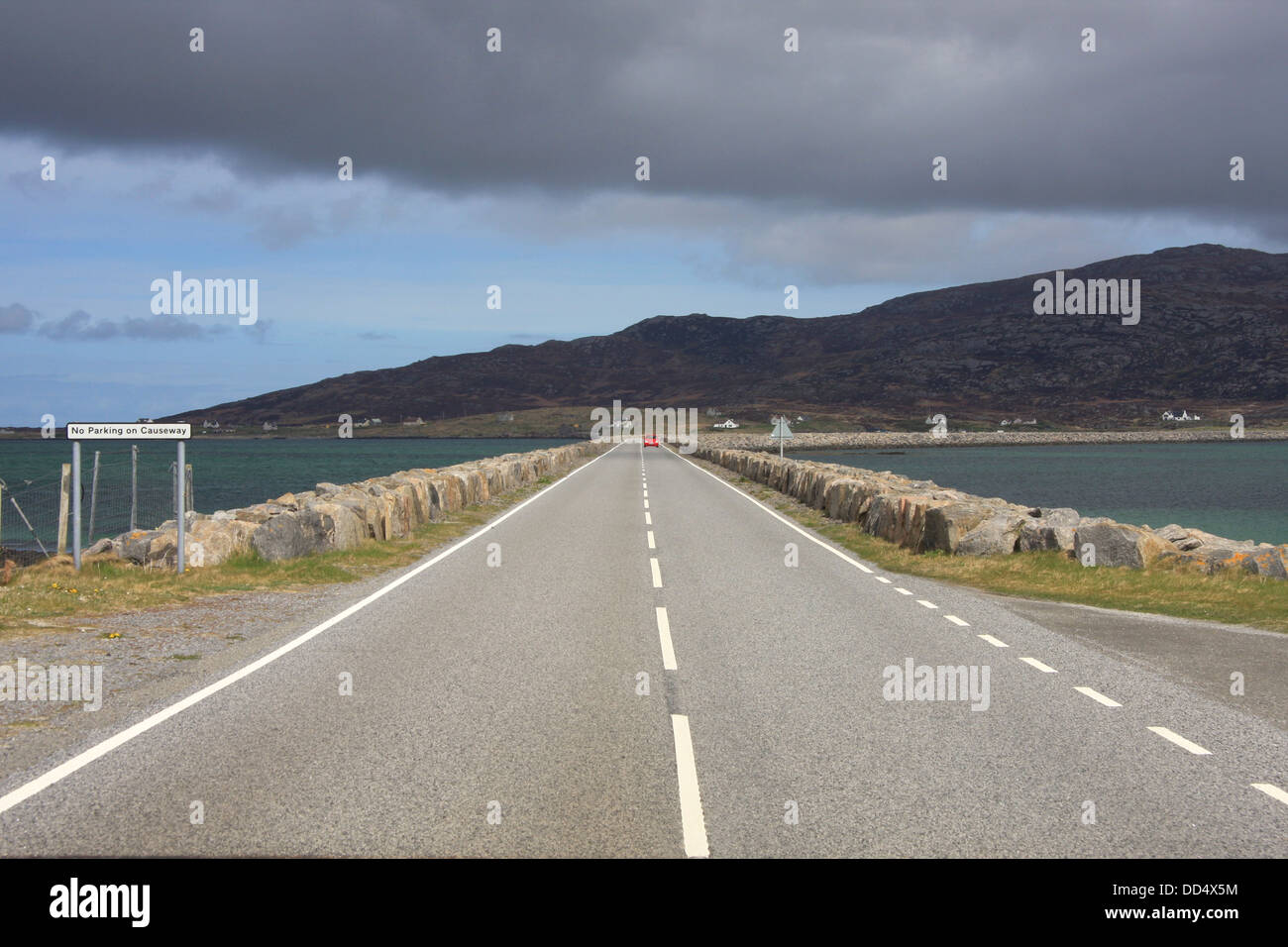 Eriskay causeway - the road linking the Isle of Eriskay to South Uist ...