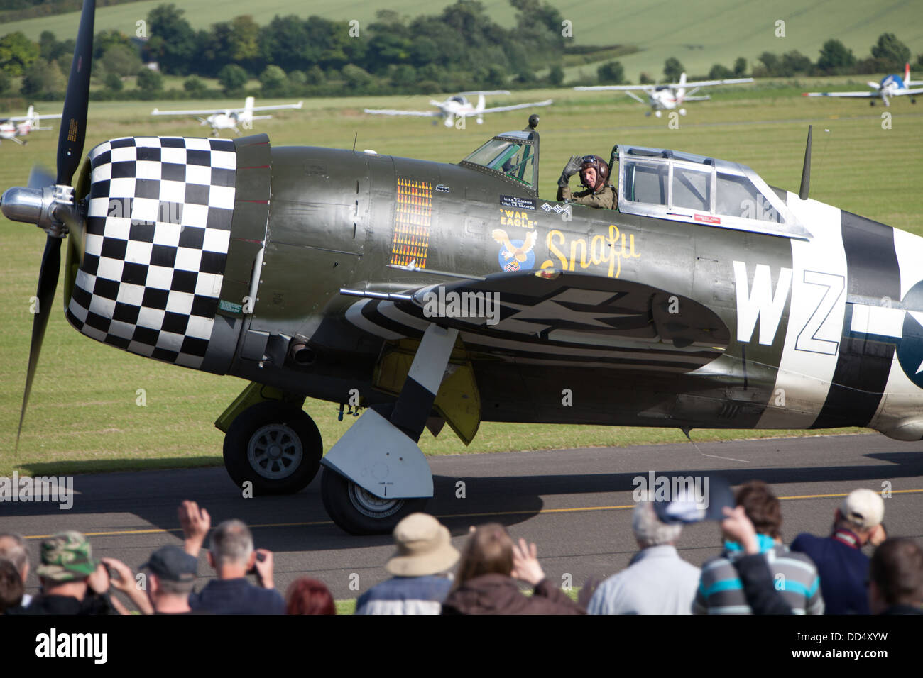 US WW11 Thunderbolt fighter aircraft at the Imperial War Museum ...