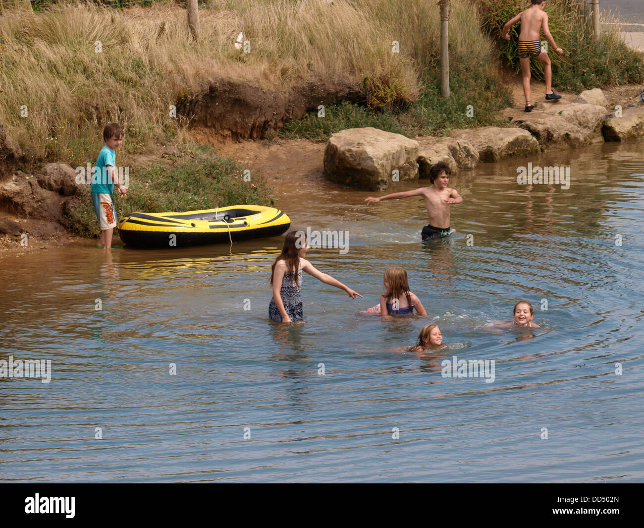 Children In Boat On River High Resolution Stock Photography and Images ...