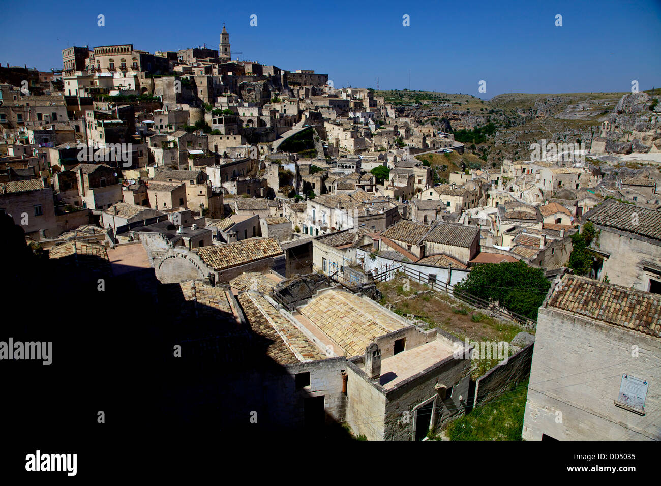 View of Matera, Basilicata, Lucania, Italy, Italia. The Sassi ...