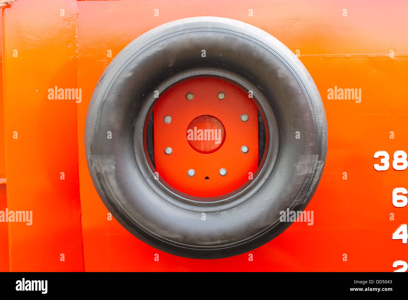 New ship details. Tire to protect shipboard Stock Photo - Alamy