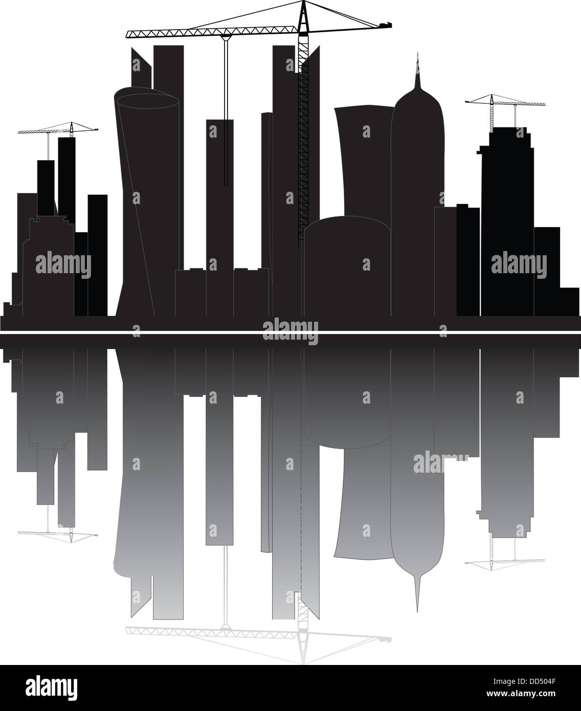 Doha skyline drawing hi-res stock photography and images - Alamy