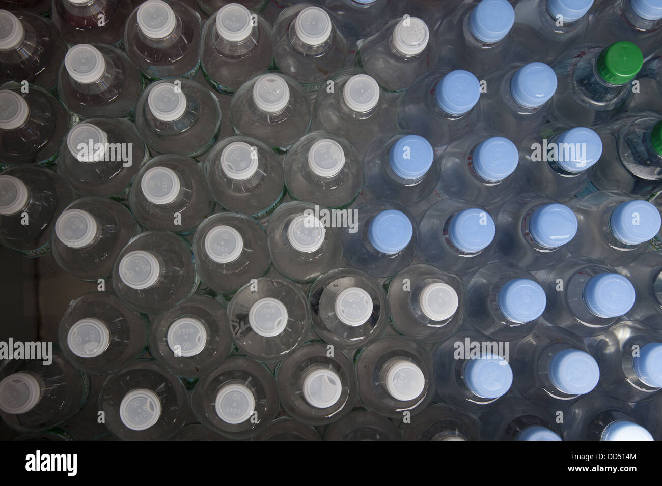 Bottled water for sale at a market in Manhattan, NYC Stock Photo - Alamy